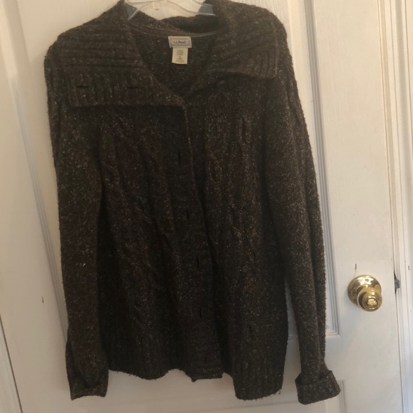 L.L. Bean | Sweaters | Ll Bean Brown Wool Blend Sweater | Poshmark